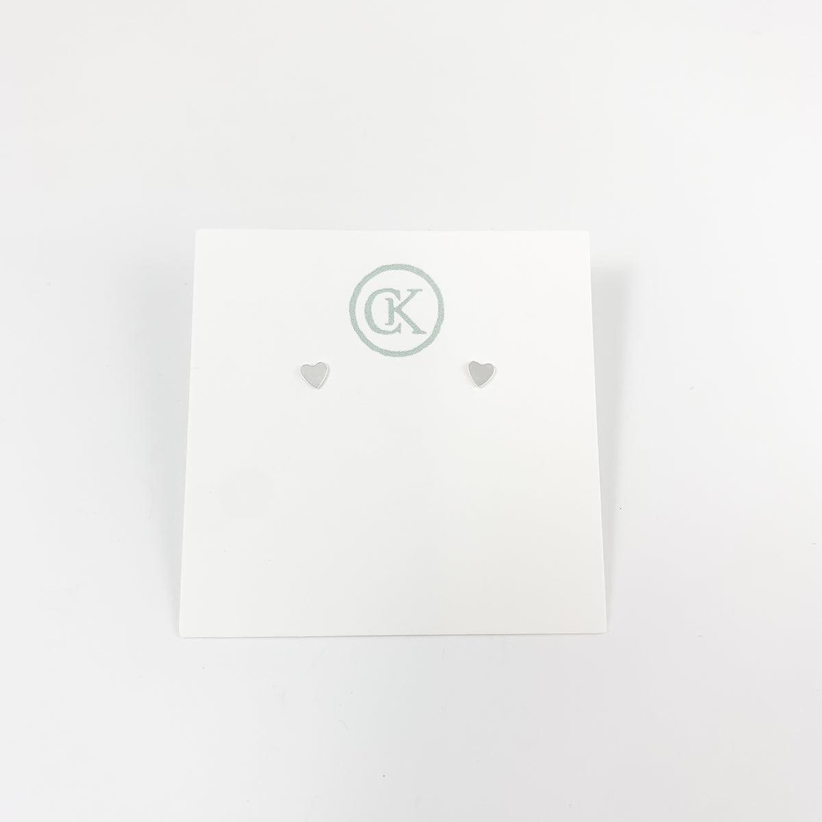 Tiny Heart Studs - Sterling Silver – Cameron Kruse